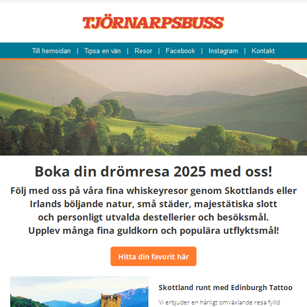 Upplev Skottland och Irland 2025!