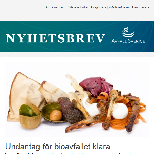 Bioavfall – undantagen är klara