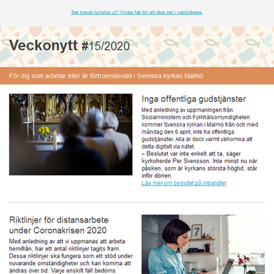 Veckonytt vecka 15