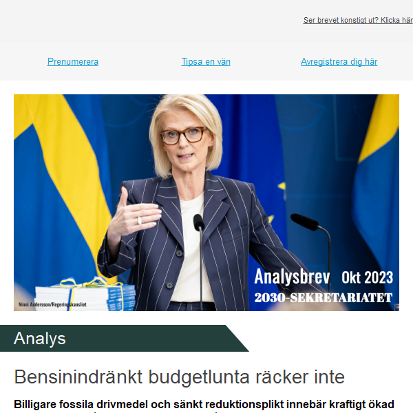 2030-sekretariatets analysbrev oktober 2023