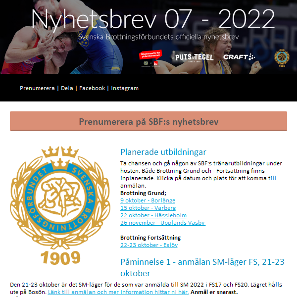 SBF Nyhetsbrev 07 - 2022