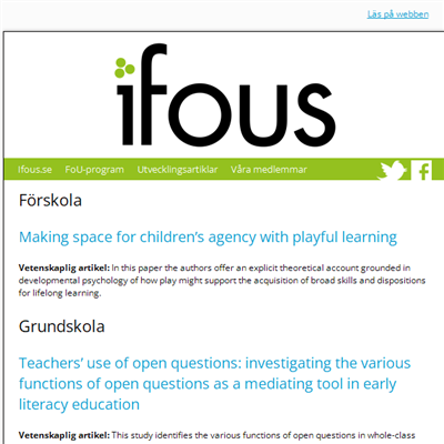 Ifous FoU-bevakning v 49