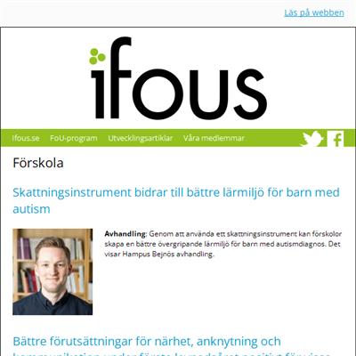 Ifous FoU-bevakning v 8