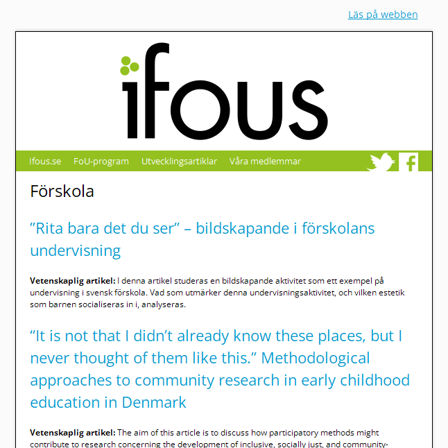 Ifous FoU-bevakning v 23